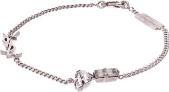 Saint Laurent Armband - Cassandre Charm Bracelet Silver - Gr. S - in Silber - f&uuml;r Damen