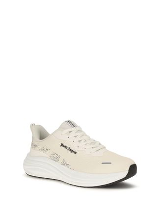 Palm Angels Mens Sunset Sneakers Ivory - Black Upper: Fabric; Sole: Rubber
