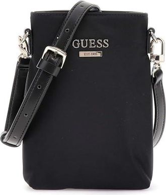 Guess sac à épaule bandoulière sac pour téléphone portable Follie Travel Chit Chat Phone Bag Black noir