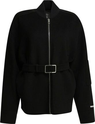 Sportmax Femme, Vestes, Noir, Taille: 36 FR Spxagora Veste Bomber Oversize en Laine