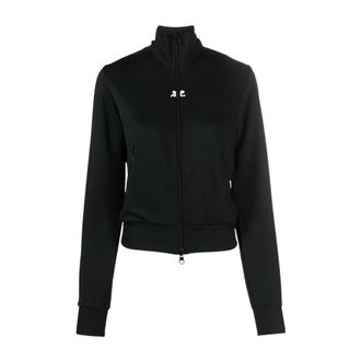 Courr&egrave;ges Zip-Through Sweatshirt - - Sweatshirts & Hoodies - Damen - Schwarzk - L