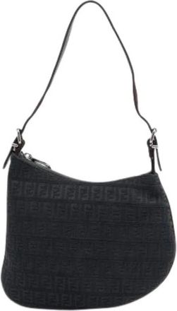 Fendi Pre-owned Sac &Eacute;paule Oyster - Femme - Pre-owned - Noir - Taille: ONE Size