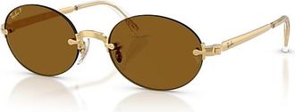 Ray-Ban Rb3929 By A$ap Rocky Sonnenbrillen Arista Gold Fassung Braun Glas Polarisiert 54-20