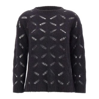 KANGRA Femme, Pulls, Bleu, Taille: 40 FR Pull en maille ajour&eacute;e