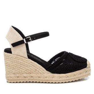 Xti Sandales &agrave; talons compens&eacute;s Femme Noir - Chaussures confortables et polyvalentes - Mode d&eacute;contract&eacute;e - Mod&egrave;le 14384503 (Taille39)