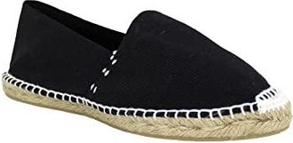 Desconocido Espadrilles classiques en toile avec semelle en jute, Noir, 45 EU