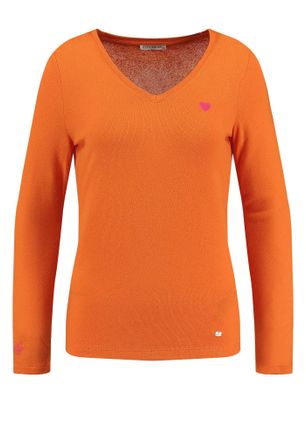 Key Largo Damen Women WKN Mila v-Neck Pullover, neon orange (1396), Large