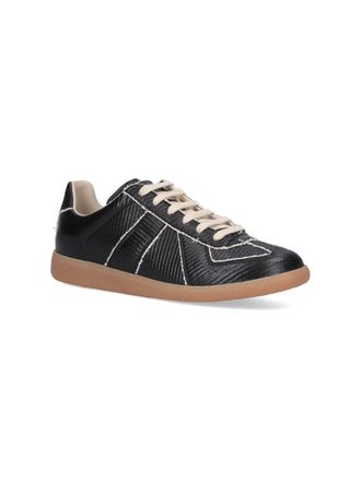 Maison Margiela Mens Sneakers Black Ovine Leather