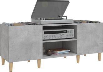 Generic Plattenschrank, Schallplattenschrank mit viel Stauraum, Plattenspieler Schrank f&uuml;r Wohnzimmer, LP Schrank, Schallplattenst&auml;nder, Holzwerkstoff(Sonoma 