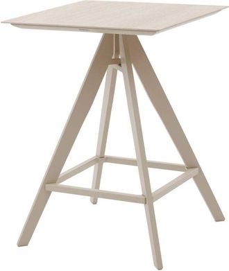 Hesperide Hesperide - Table haute de jardin carr&eacute;e Terzano vanille & argile 2 places en aluminium - Hesp&eacute;ride