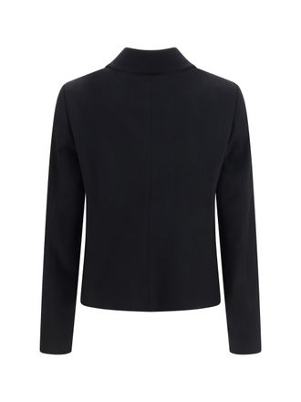 Lardini Womens Virgin Wool Jacket Black Fleece (ovis Aries)