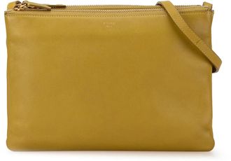 Celine Hobo Bags - Large Lambskin Trio Crossbody - Gr. unisize - in Gelb - f&uuml;r Damen