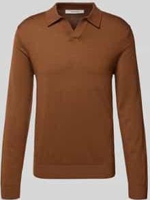 Selected Regular Fit Poloshirt aus reiner Wolle Modell TRAY