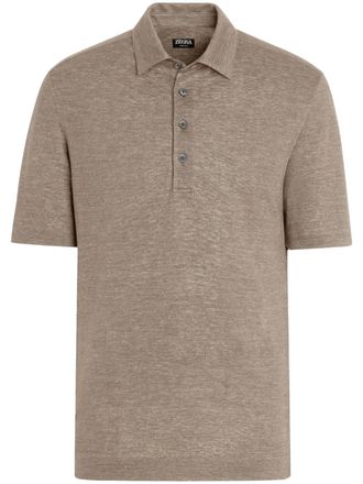 Ermenegildo Zegna chemise Oasi Lino - Marron