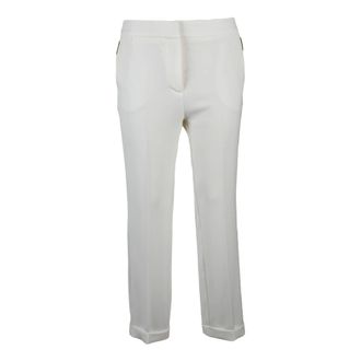 Simona Corsellini Femme, Pantalons, Blanc, Taille: 38 FR Slim-fit Pantalons