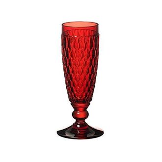 Villeroy & Boch Villeroy und Boch Boston Coloured Sektglas Red, 150 ml, Kristallglas, Rot