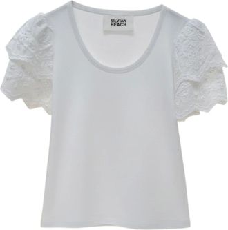 Silvian Heach Femme, Blouses et Chemises, Blanc, Taille: 40 FR T-Shirt Thupan