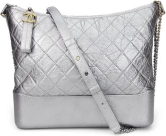 Chanel Pre-owned Cuir sacs-chanel - Femme - Pre-owned - Gris - Taille: ONE Size