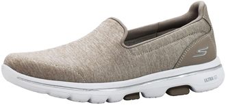 Skechers Womens GO Walk 5-Honor Sneaker, Taupe, 11 M US