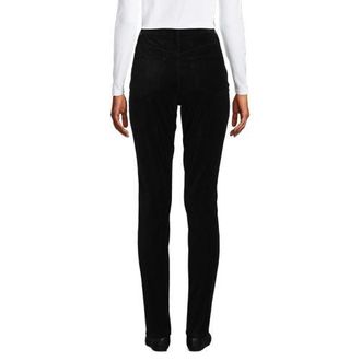 Lands End Slim Fit Samthose High Waist, Damen, Größe:36 regular, Schwarz, Baumwoll-Mischung, by Lands End