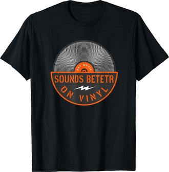 Foxxy Merch Music Sounds Better On Vintage Record Music Lover T-Shirt
