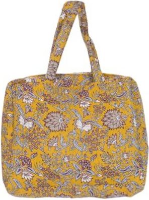 Coline Sac matelassé imprimé floral - Couleur : Jaune