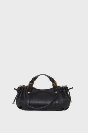 Gerard Darel Mini sac &agrave; main en cuir grain&eacute; int&eacute;rieur m&eacute;tallis&eacute;- 12H