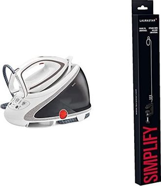 T-fal Dampfbügelstation Pro Express Ultimate GV9567 | 7,7 Bar | 155 g/Min. Kontinuierlicher Dampf |500 g/Min. Extra-Dampfstoß | 2600 Watt | Farbe Weiß & Lau