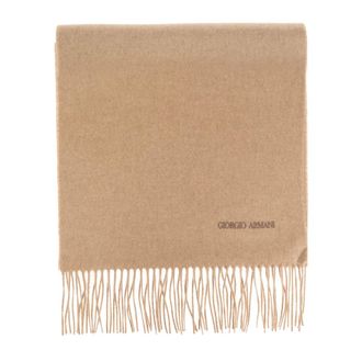 Giorgio Armani Kaschmirschal mit Fransen - - Accessories - Herren - Beige - ONE SIZE