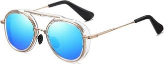 Generic Lunettes De Soleil Polaris&eacute;es &Agrave; Monture M&eacute;tallique, &Agrave; La Mode, For Hommes Et Femmes, Conduite De F&ecirc;te(Blue)