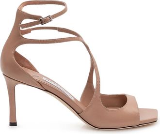 Jimmy Choo London Femme, Chaussures, Rose, Taille: 41 EU Sandale &agrave; brides crois&eacute;es en cuir