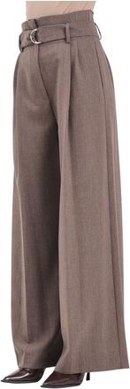 Vicolo Femme, Pantalons, Brun, Taille: 38 FR Pantalon élégant marron avec plis devant