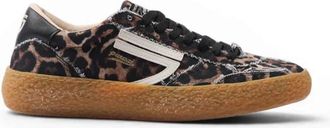 Puraai Femme, Chaussures, Noir, Taille: 41 EU Baskets Leopard Drill