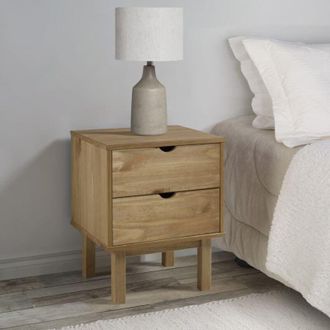 vidaXL Table de chevet otta 45x39x57 cm bois de pin massif Vidaxl