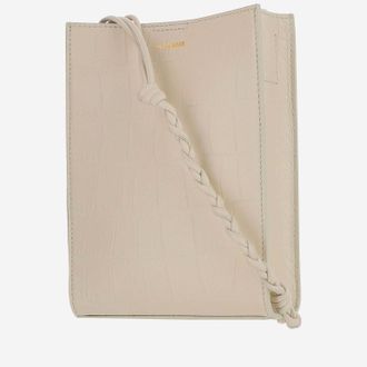 Jil Sander Womens Small Tangle Bag Chalk Calfskin Satchels & Cross Body
