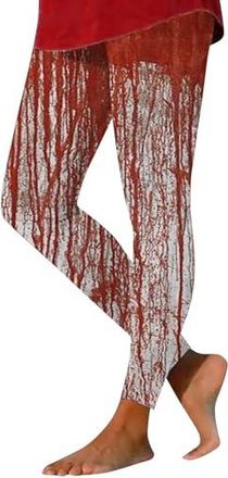 Generic HUIFUAO Im Ok Its Not My Blood Legging dHalloween pour femme Pantalon de yoga effrayant Bloody Help Me Pantalon de yoga amusant Costume dHalloween Bas
