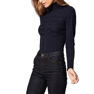 Morgan Femme Pull Manche Longue Col Roulé Mentos Sweater, Marine, XS EU