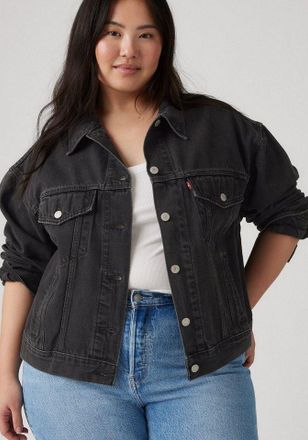 Levi's Plus Jeansjacke TRUCKER in leichter Used-Waschung
