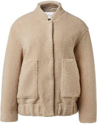 Comma Winterjacke Outdoor-Jacke Oversize-Blouson aus Teddy-Pl&uuml;sch