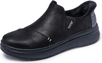 Skechers Bobs Skip Cute Wave Mocassins mains libres pour femme, noir/noir, 5.5