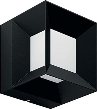 Philips myGarden LED Wandaussenleuchte Parterre, 8W,Schwarz, 13 x 13 x 13 cm