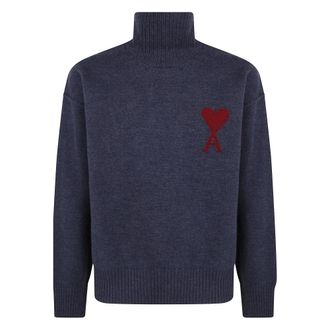 Ami Homme, Pulls, Gris, Taille: XL Col roul&eacute;s