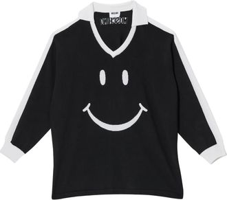 Moschino Femme, Pulls, Noir, Taille: 38 FR Maglia Rugby Smile