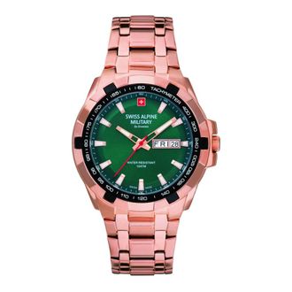 Swiss Alpine Military Montre Bracelet Homme Star Fighter 41 mm Bracelet en Acier Inoxydable 7043.1164 - Homme - Accessoires - Rose - Taille: ONE Size