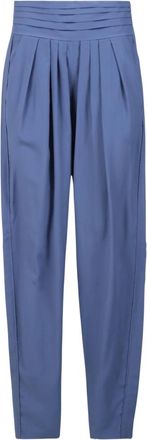 Lanvin Femme, Pantalons, Bleu, Taille: 40 FR Pantalon Drap&eacute; en Cr&ecirc;pe de Chine