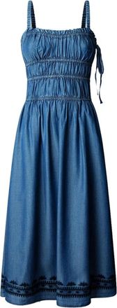 Pepe Jeans London Femme, Robes, Bleu, Taille: 42 FR Cass Tencel Longuette Dress