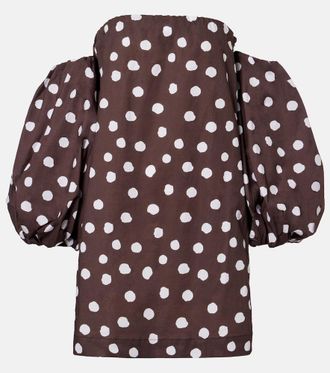 Adriana Degreas Robe en coton m&eacute;lang&eacute; &agrave; pois