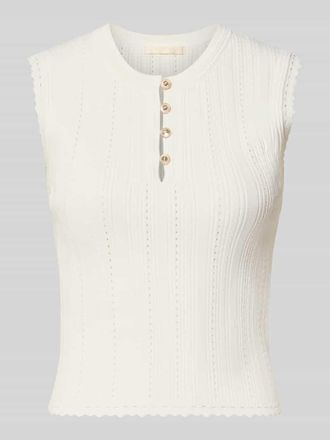 Guess Stricktop in Pointelle-Strick mit kurzer Knopfleiste