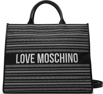 Love Moschino POLJC4239PP0MKO100AU, Umh&auml;ngetasche f&uuml;r Damen, Schwarz, 18 cm x 42 cm x 35 cm