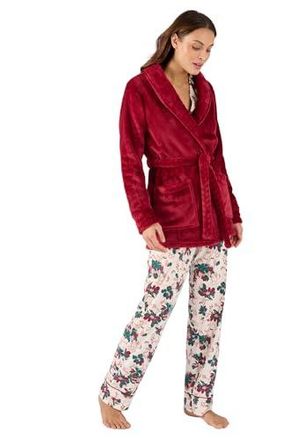 Damart Robe de Chambre Thermolactyl en Maille Moelleuse Femme Rouge Taille 42-44 (M)